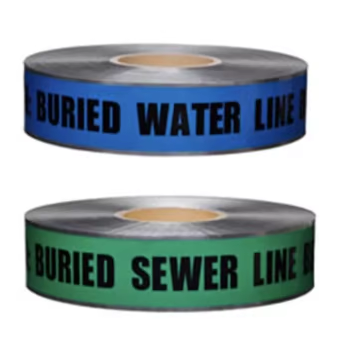 China Aluminum foil warning tape underground can be detected marking ...
