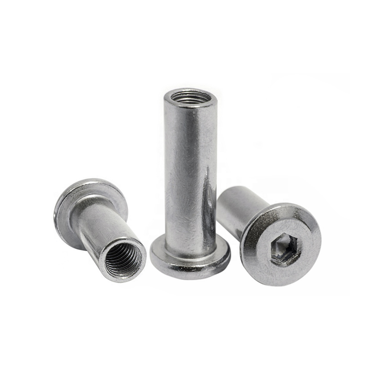 China Sleeve Nut Flat Head Hex Socket Barrel Furniture Connector ...