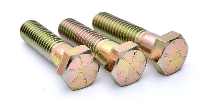 1/2 Grade 8 Bolts 3/8" UNF Grade 8 Hex Head Bolts – Yellow Zinc Plated ...
